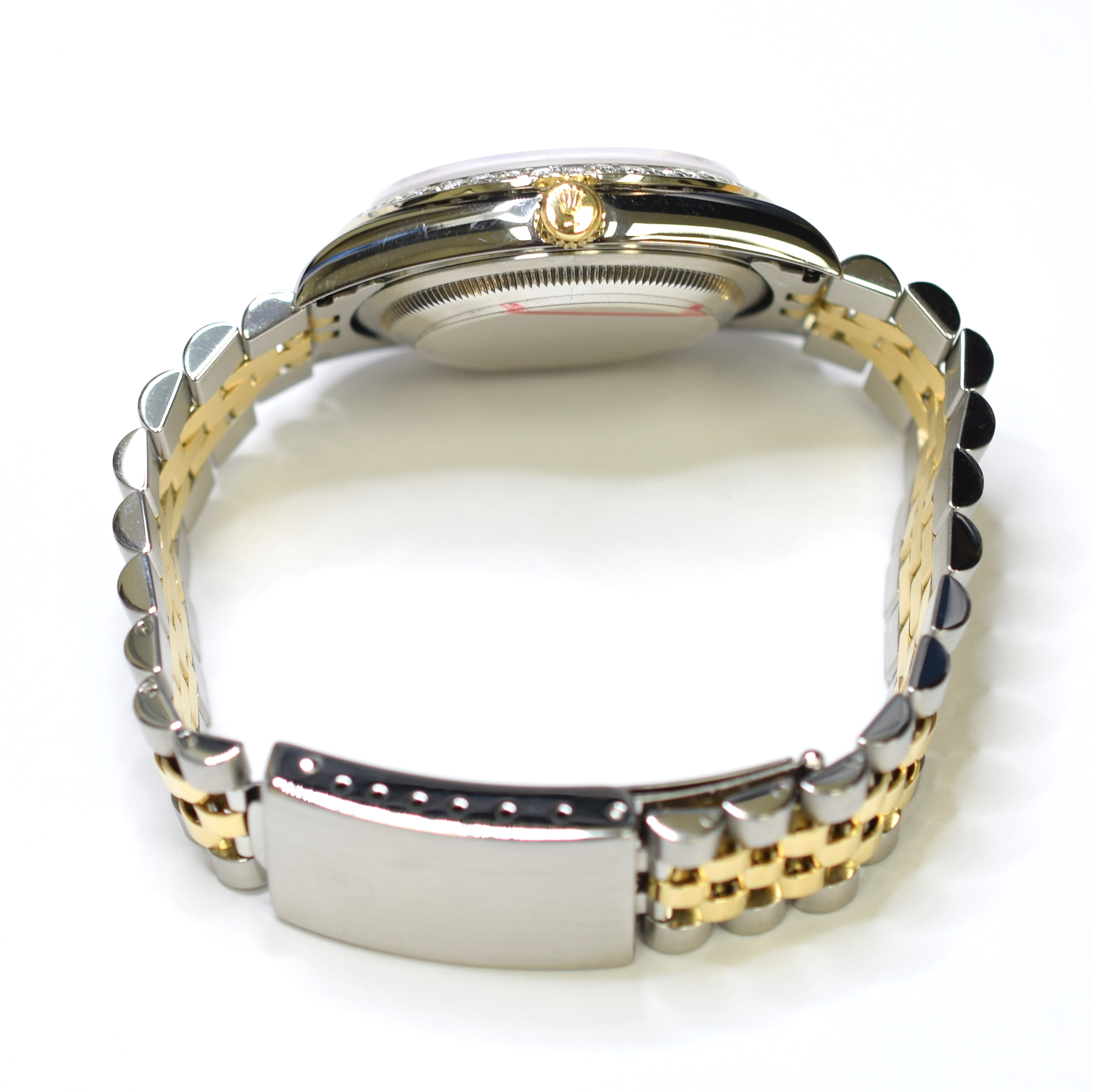 Rolex DateJust 36mm Stainless Steel and 18K Gold Custom Diamonds MOP ...