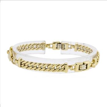 18K Yellow Gold 12.42 Grams Link Style Chain Bracelet | Property Room