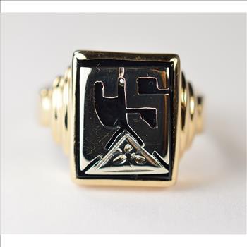 $700 Retail 14K Gold High Polished "CS" Initial Ring | Property Room