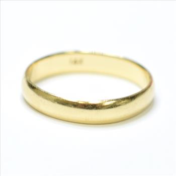 14K Yellow Gold 4.00 Grams Plain Mens Wedding Band | Property Room