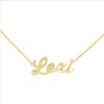 14K Yellow Gold 3.30 Grams "Lexi" Name Tag Necklace | Property Room