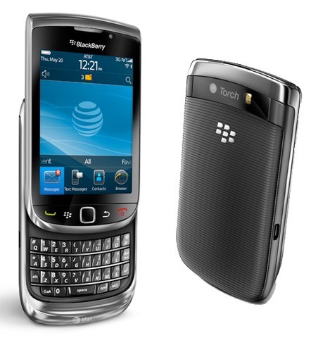 AT&T Blackberry Torch 9800 4GB Touchscreen Smartphone - Black ...