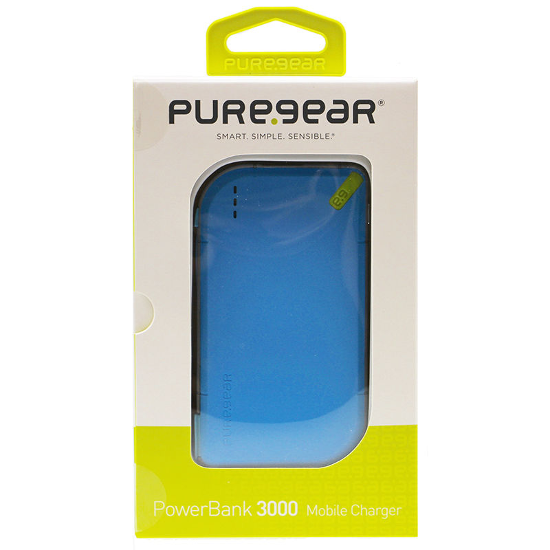 New PureGear PowerBank 3000 Portable Mobile Charger - Blue | Property Room