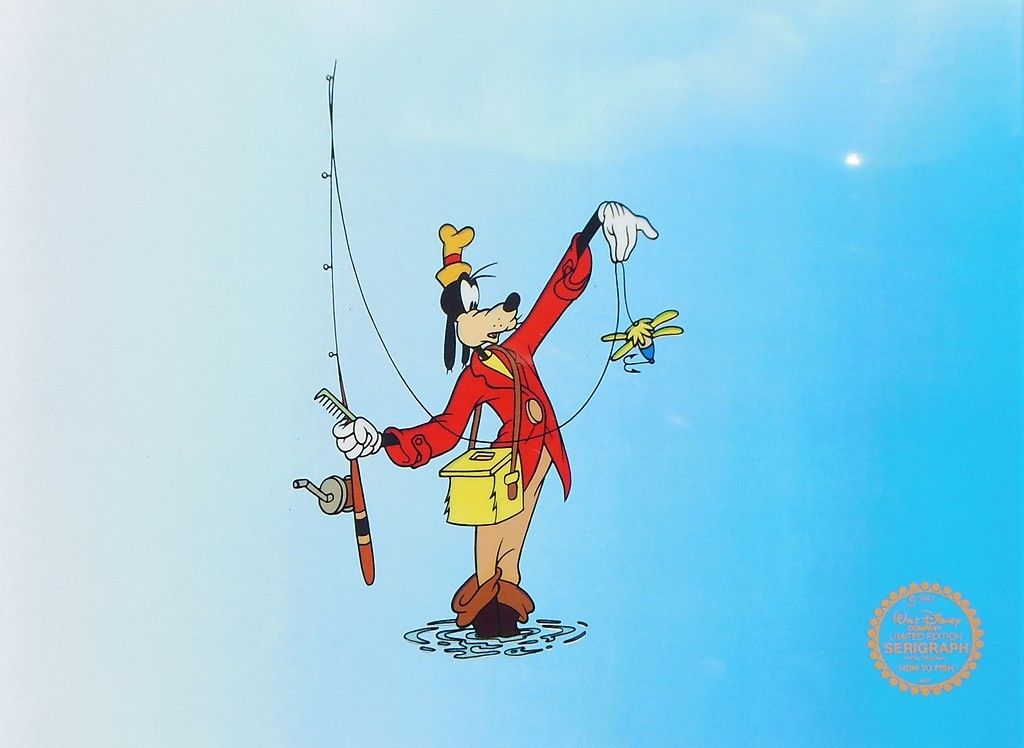 Disney GOOFY HOW TO FISH Original Serigraph Cel | Property Room