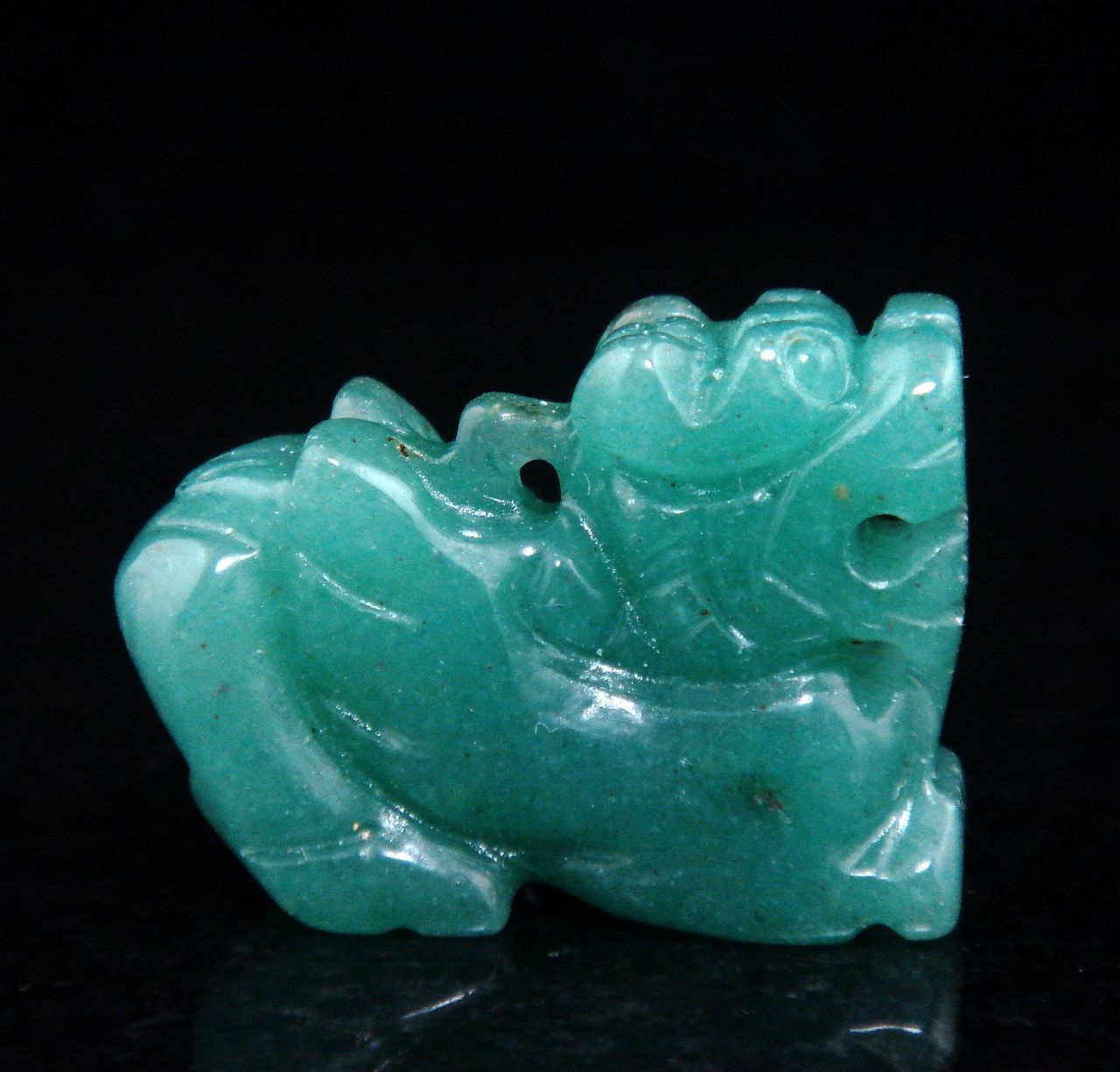 Asian Decor 205 Cts Real Jade Carved Ancient Monster Pi-Xiu Sculpture ...