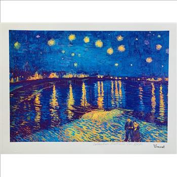 Vincent Van Gogh STARLIGHT OVER RHONE Estate Signed | Property Room
