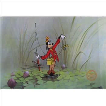 Disney Fine Art GOOFY HOW TO FISH Original Serigraph Cel List Price ...
