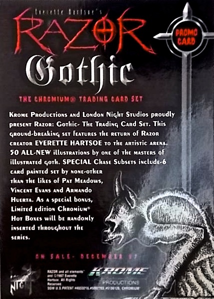 "RAZOR" "GOTHIC" ~ 1997 EVERETTE HARTSOE ~ PROMO CARD | Property Room