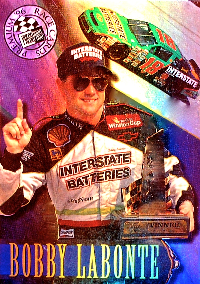 BOBBY LABONTE ~ 1996 PRESS PASS ~ NUMBERED 1 OF 1 ~ "PREMIUM" NASCAR ...