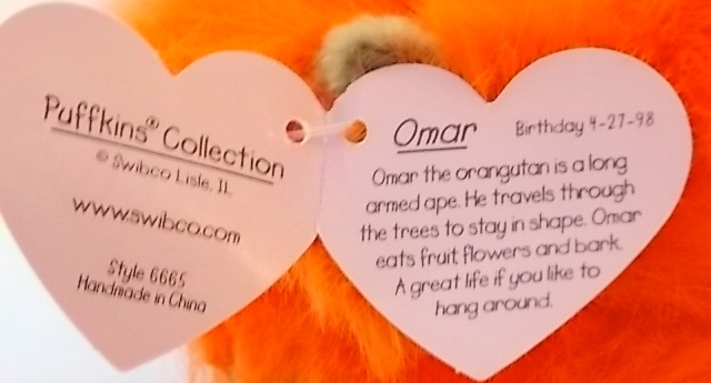 PUFFKINS COLLECTION ~ "OMAR" ~ DOB: 4/27/1998 | Property Room