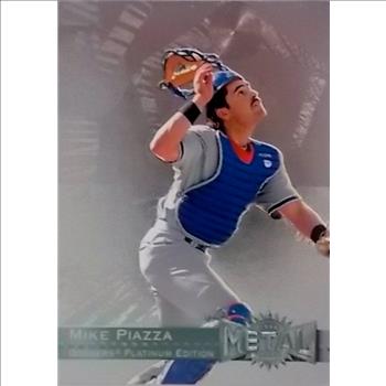 MIKE PIAZZA ~ 1996 METAL ~ PLATINUM ~ LOS ANGELES DODGERS | Property Room