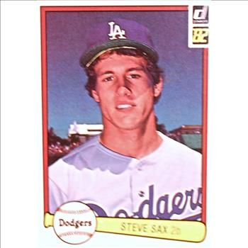 STEVE SAX ~ 1982 DONRUSS ~ "ROOKIE CARD" ~ LOS ANGELES DODGERS ...