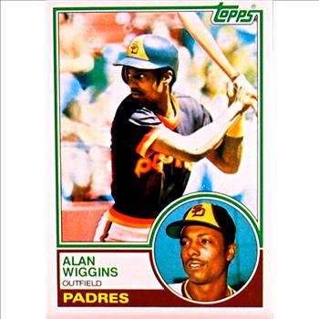 ALAN WIGGINS ~ 1983 TOPPS ~ ROOKIE CARD ~ SAN DIEGO PADRES | Property Room