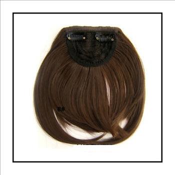 Lightest Brown #8 Synthetic Bangs Clip-In Extension | Property Room