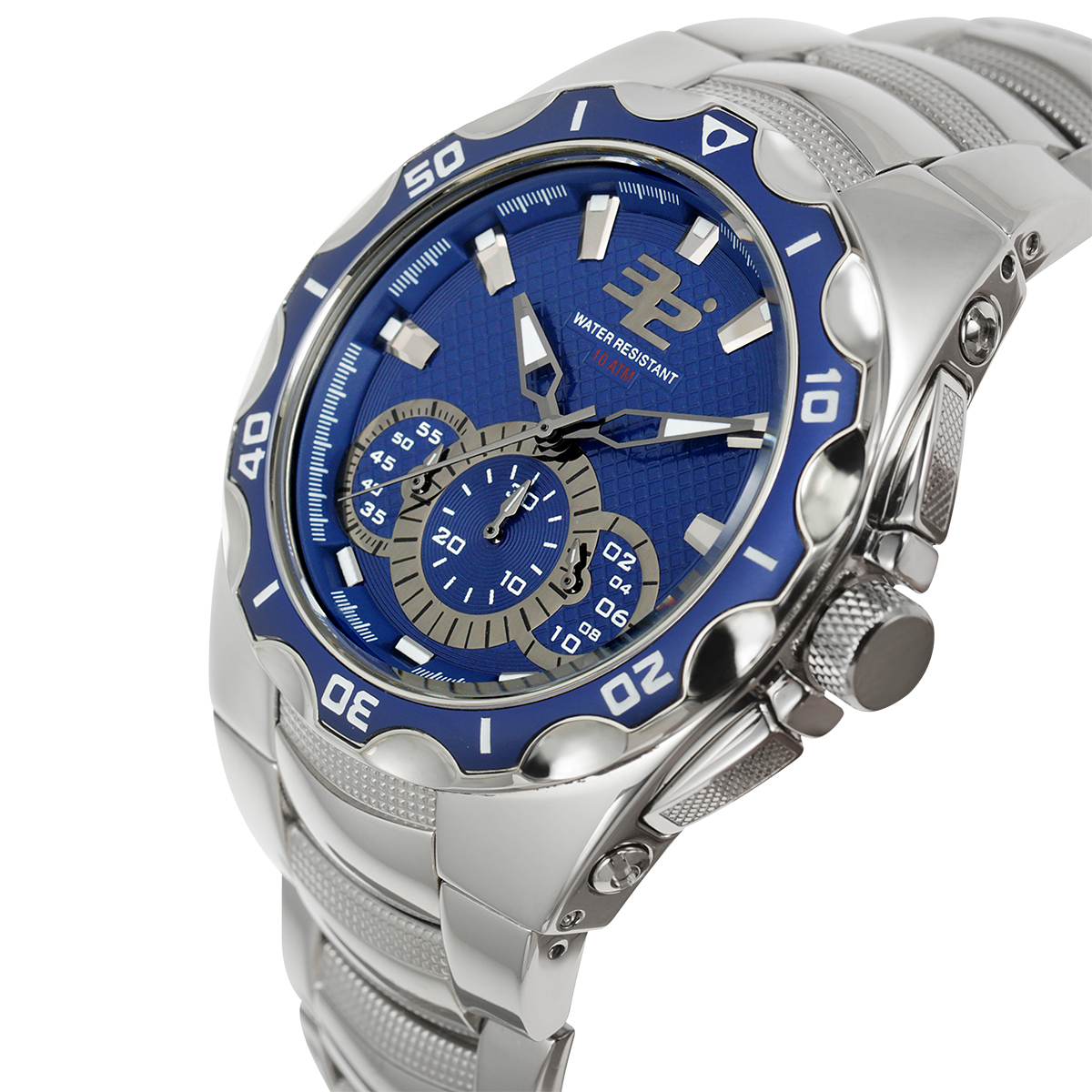 32 Degrees Glacial Chronograph Textured Links Mens Watch | Property Room