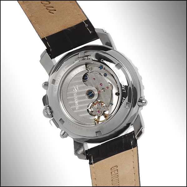 Rousseau Tableau Automatic Multi-Function Black Leather Gents Watch ...