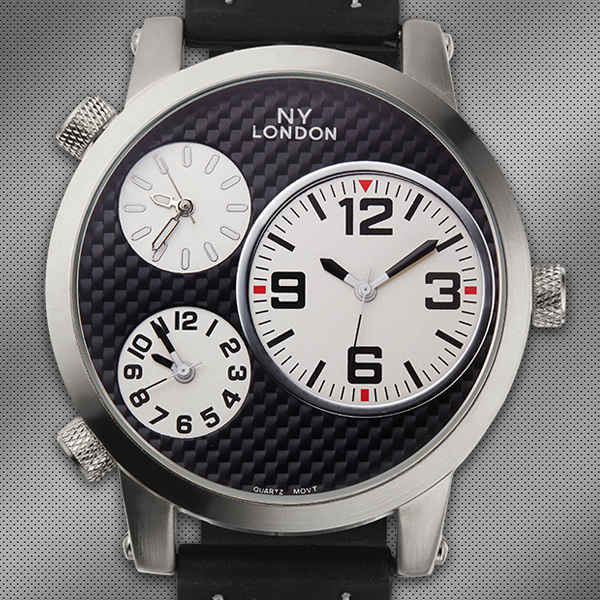 NY London Three Time Zone Mens Watch | Property Room
