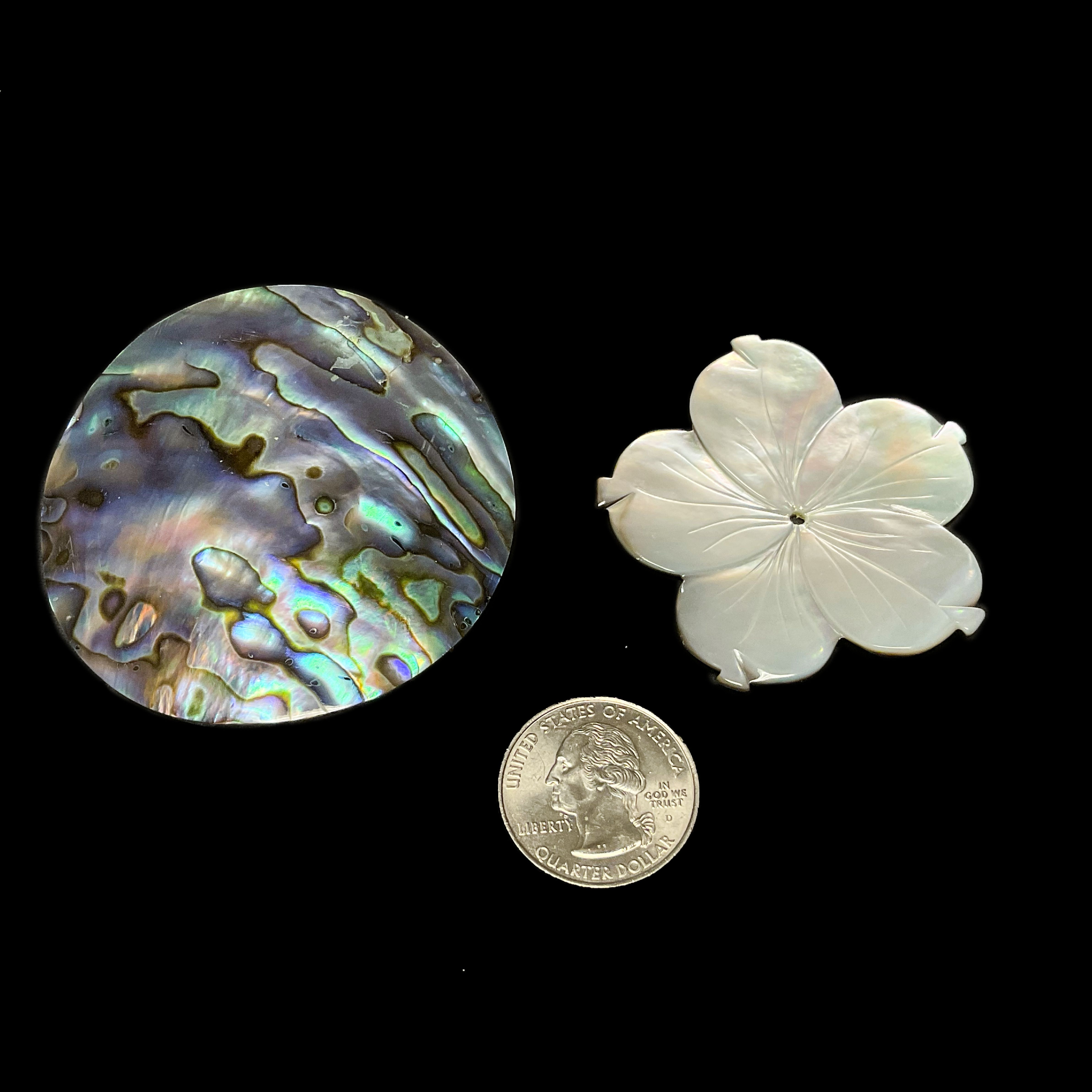 Abalone Disc & MOP Flower Loose Stones | Property Room