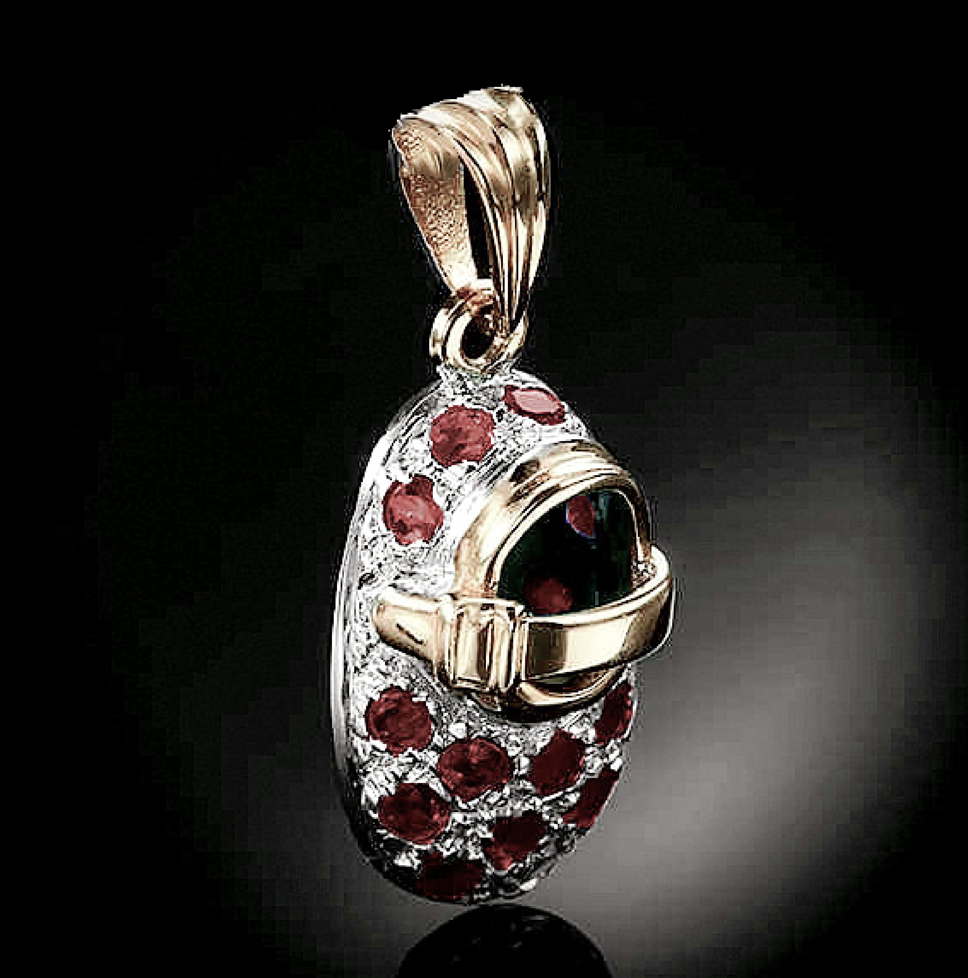 14K Gold Ruby Baby Shoe Pendant | Property Room