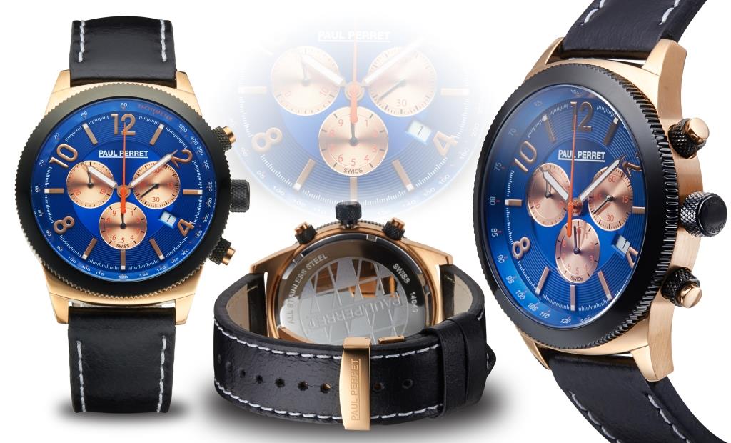 Paul Perret Swiss Chronograph Gaston Mens Watch | Property Room