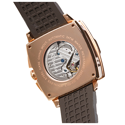 Automatic Multi-Function Brown Rubber Strap Gent's Watch | Property Room