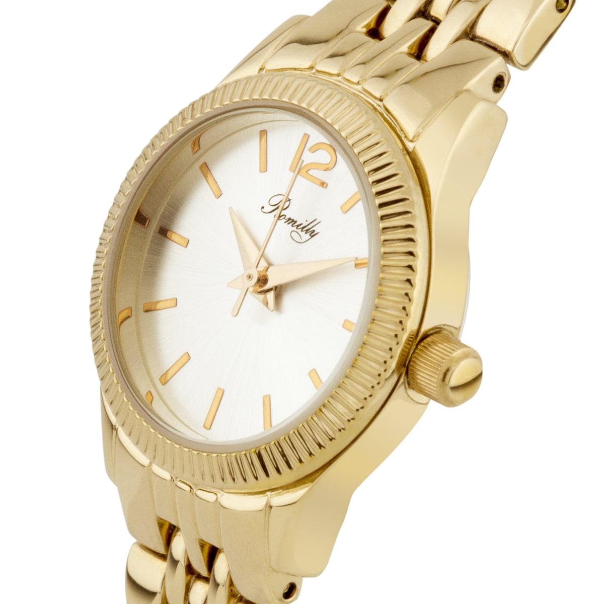 Romilly Bancroft Ladies Watch, Rose Gold Bracelet, Silver Dial ...