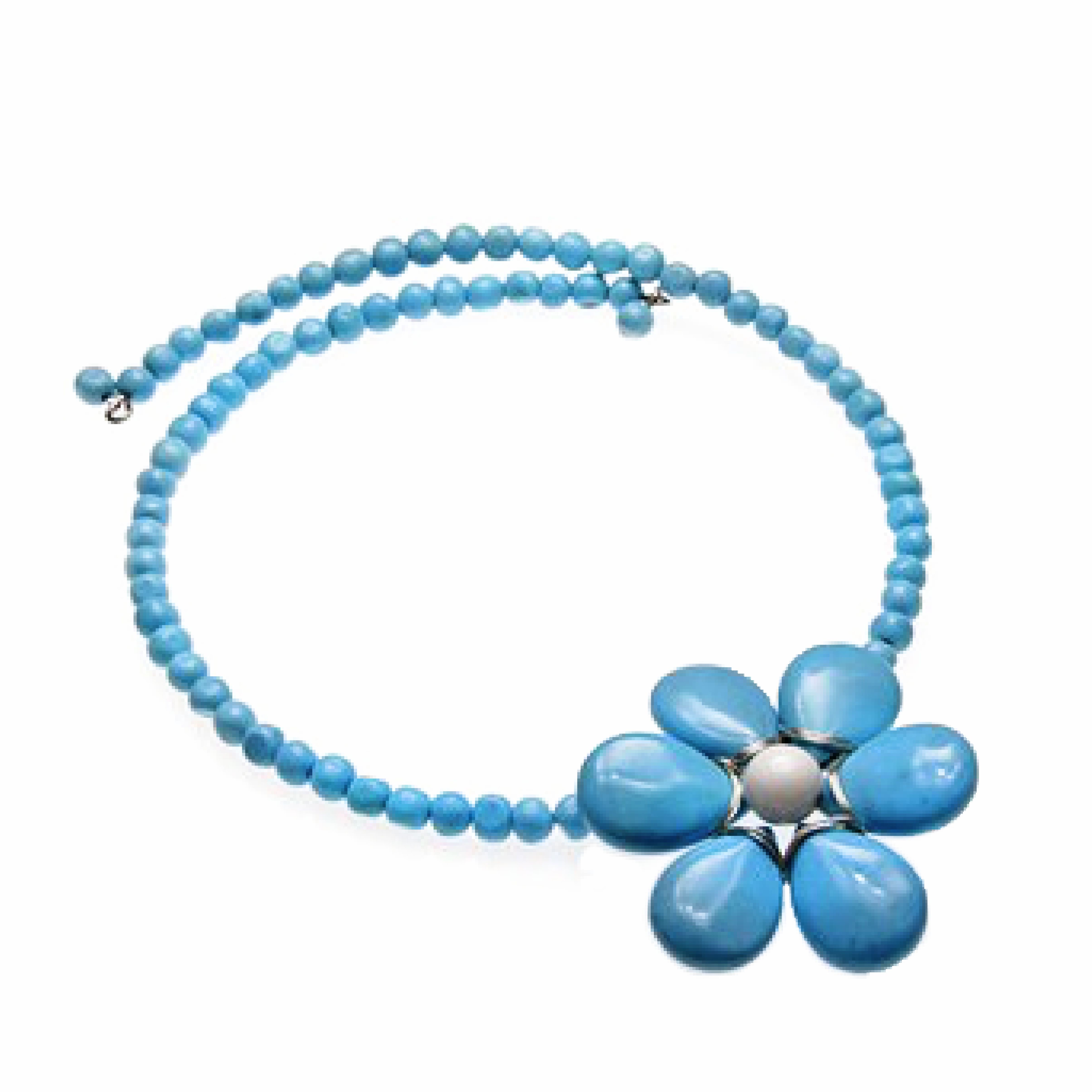 Blue Howlite Flower Choker Necklace | Property Room