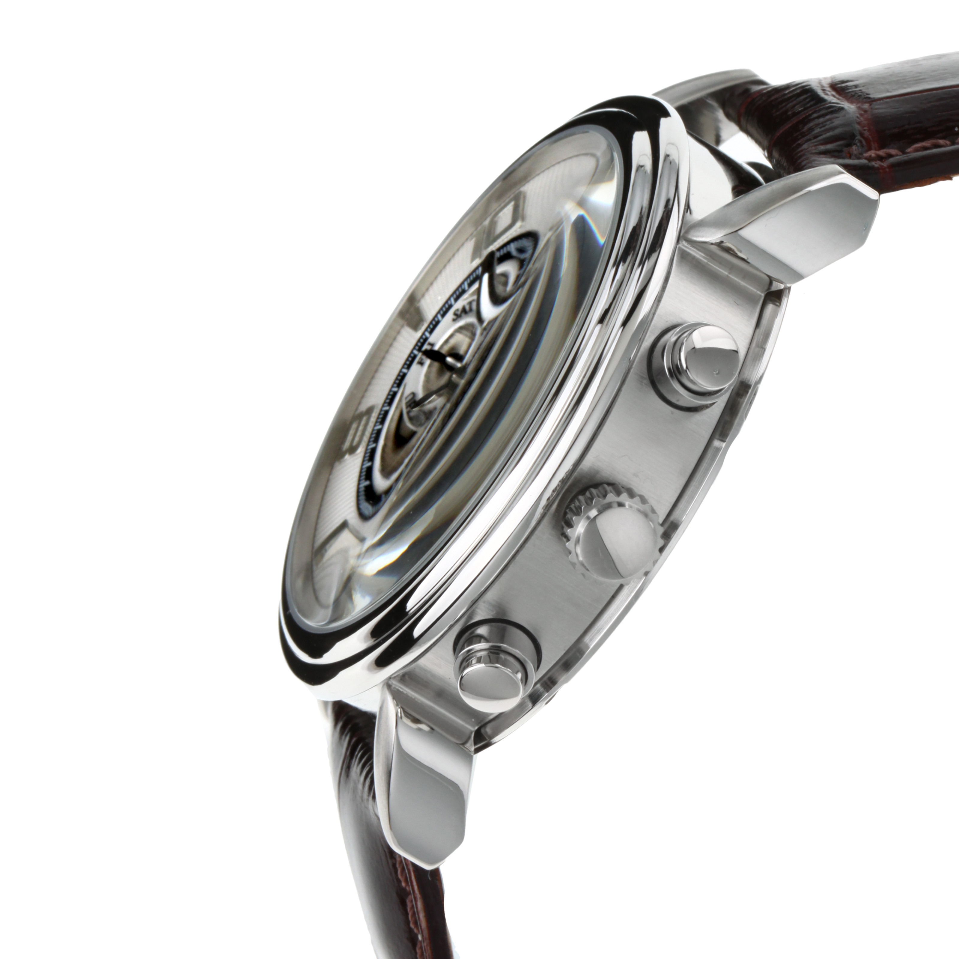 Automatic Multi-Function Burgundy Leather Gent's Watch | Property Room