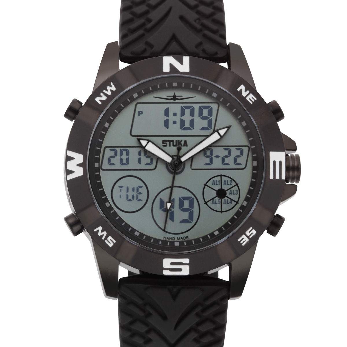 Ana-Digi Movement, Luminescent Hands , Directional Bezel Men's Watch ...