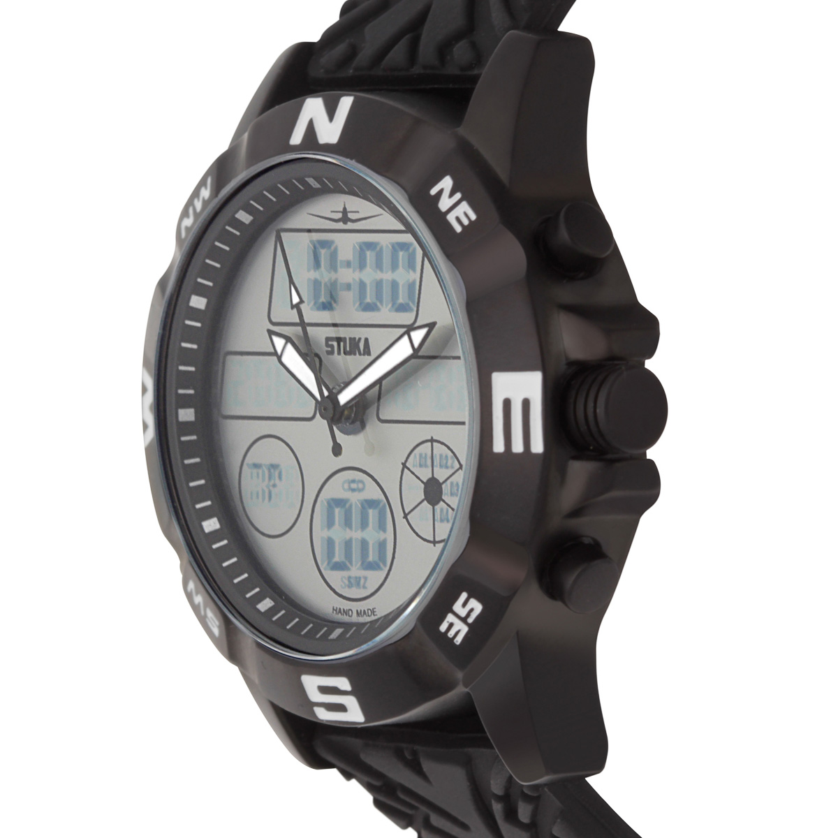 Ana-Digi Movement, Luminescent Hands , Directional Bezel Men's Watch ...
