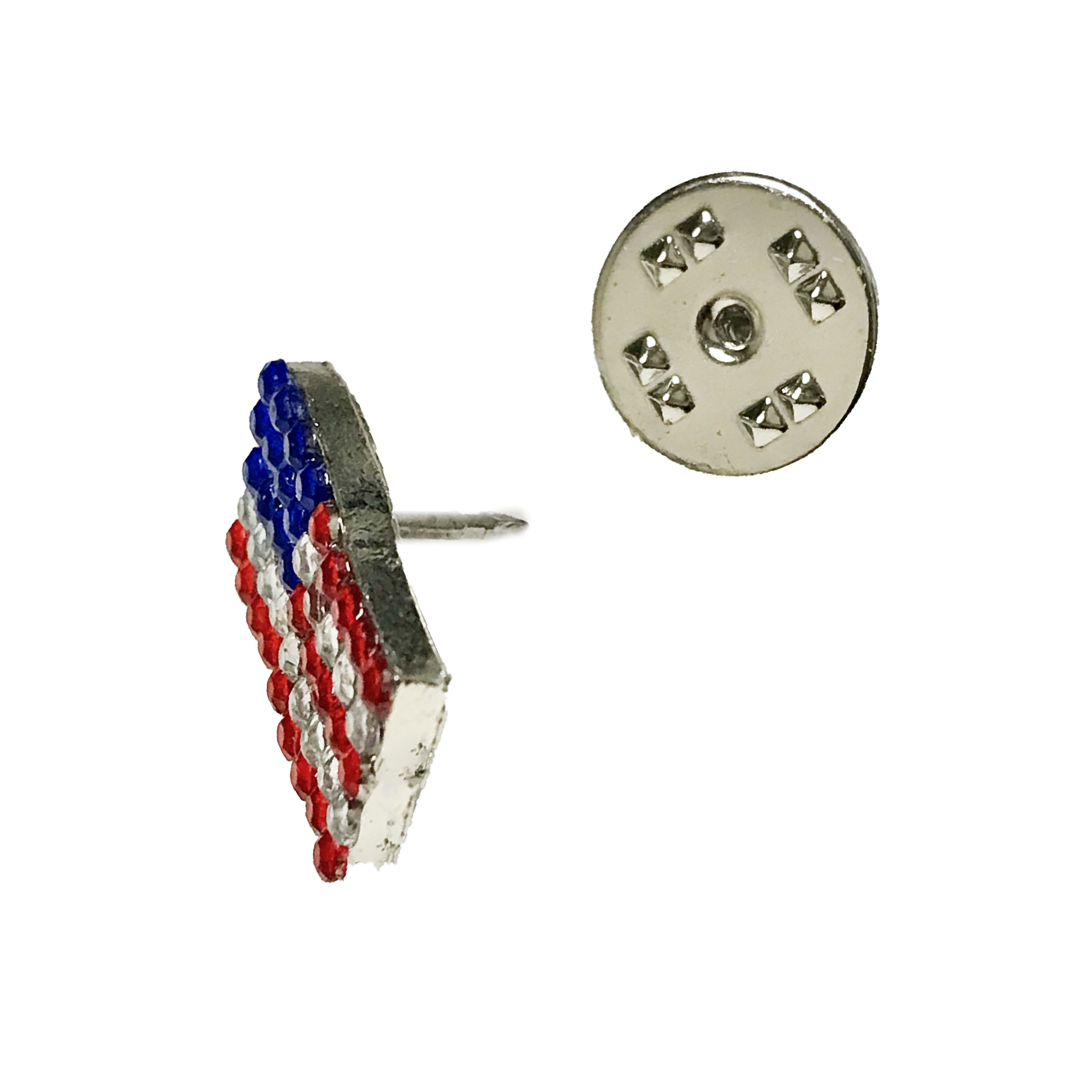 (12) American Flag Bling Pins | Property Room
