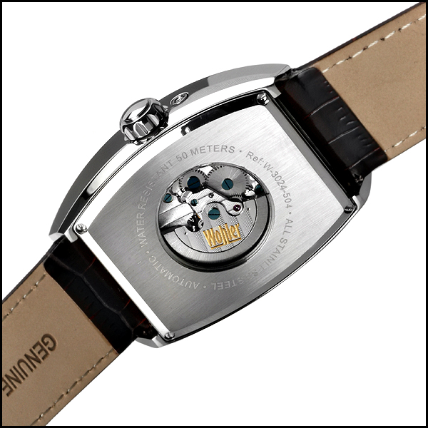 Wohler Gents Fischer Automatic Multi-Function Black Leather Strap/Back ...