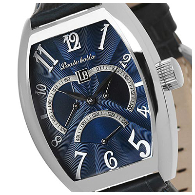Louis Bolle Gents Hunter Automatic Retrograde Seconds Blue Leather ...
