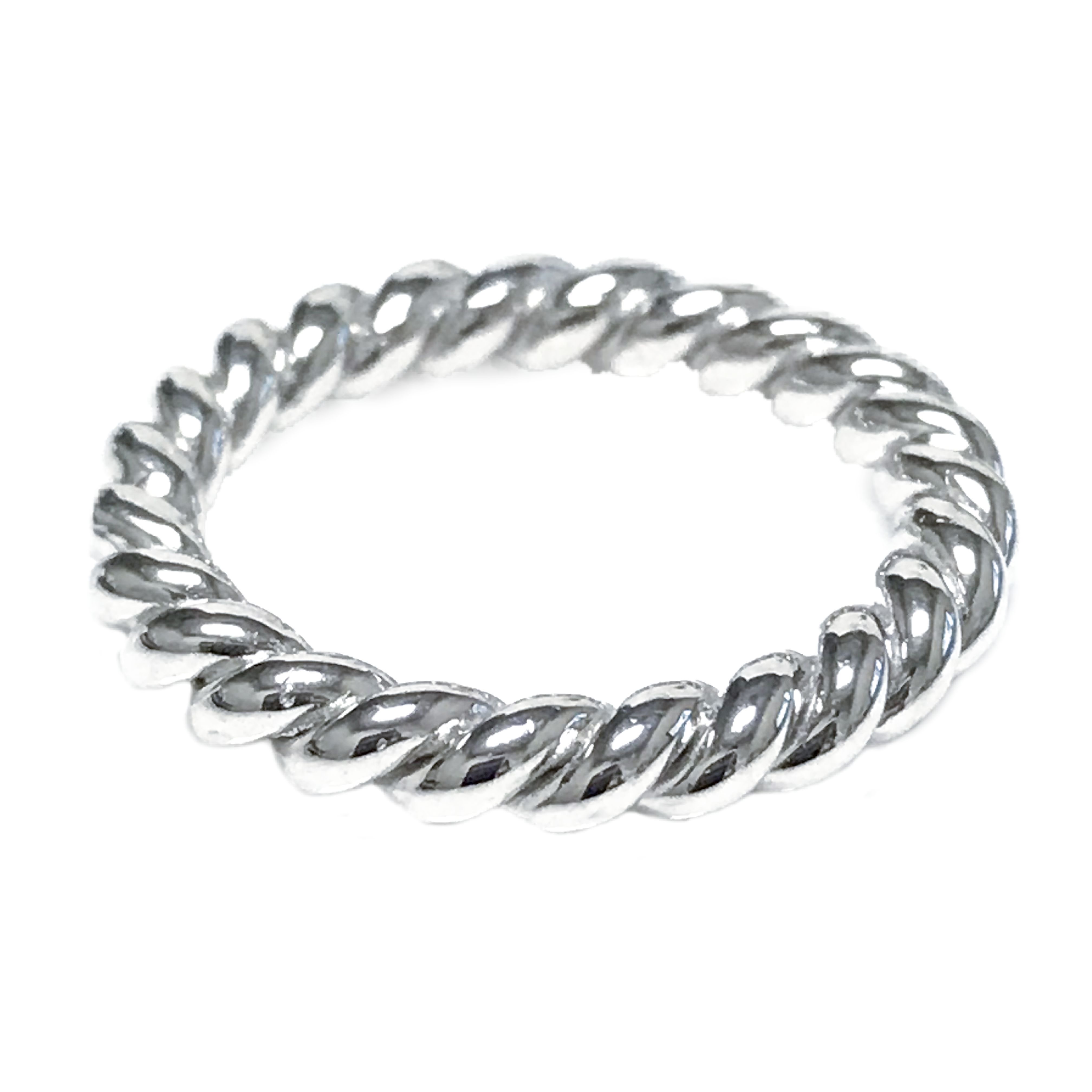 Sterling Silver Twisted Cable Ring Size 6.5 | Property Room