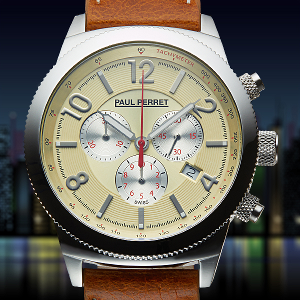 Paul Perret Swiss Gaston Mens Watch | Property Room