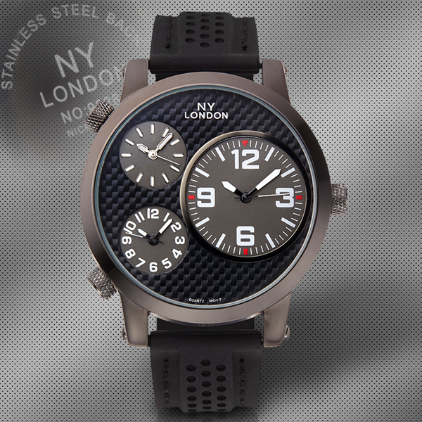 NY London Three Time Zone Mens Watch | Property Room
