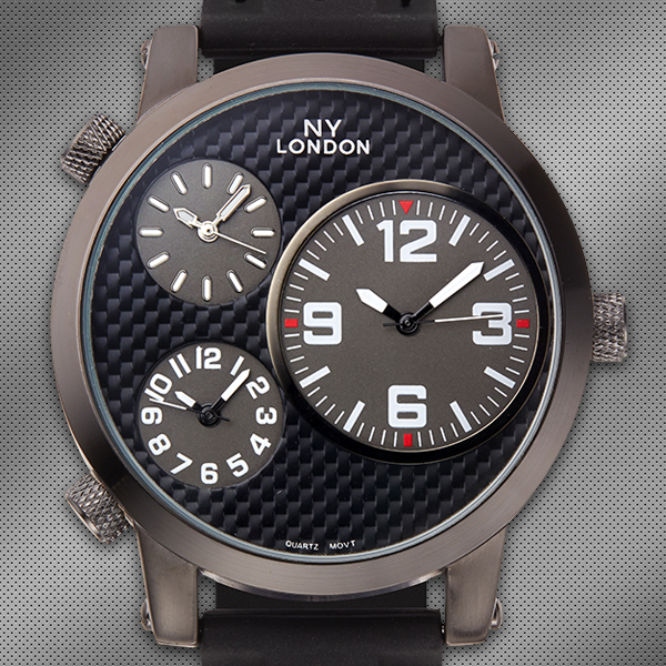 NY London Three Time Zone Mens Watch | Property Room