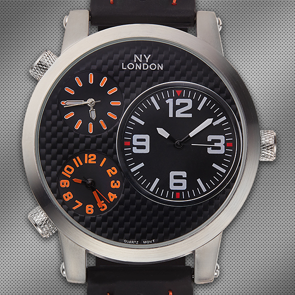 NY London Three Time Zone Mens Watch | Property Room