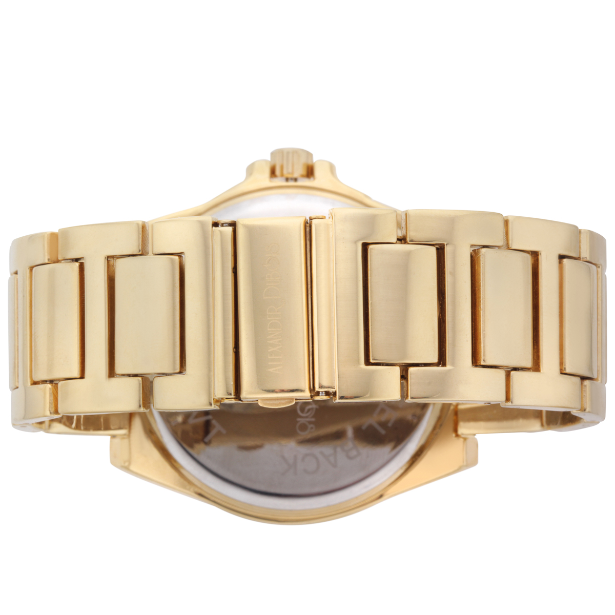 Alexander Dubois St. Emilion Mens Watch - Gold Bracelet, Black Dial ...