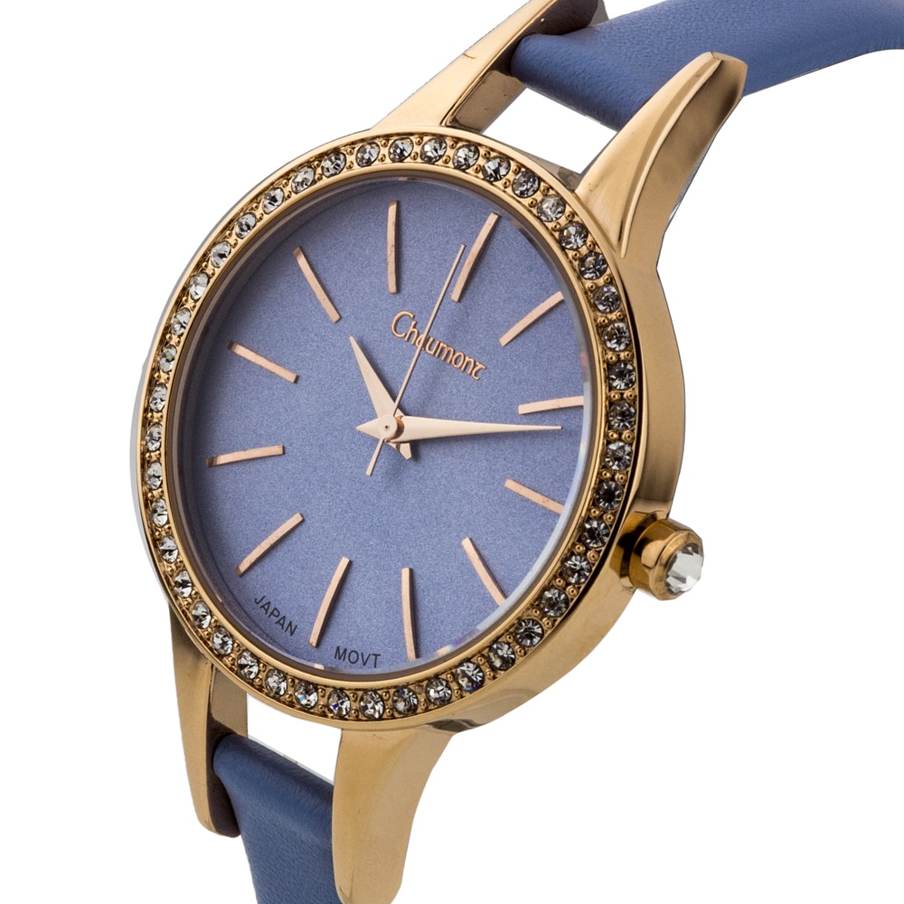 Chaumont Kiri Ladies Watch - Serenity Blue Leather Strap, Serenity Blue ...