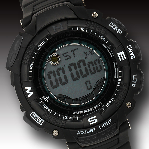 Geneva Platinum Marathon Digital Mens Watch - Black | Property Room