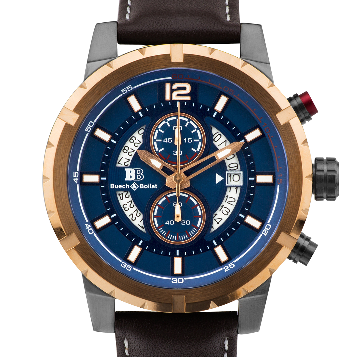 Buech & Boilat Beaumont Trophy Men's classically styled chronograph ...