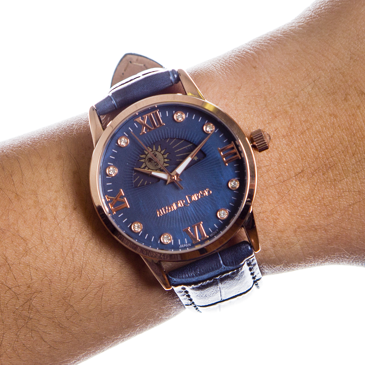 Casual Moon Phase Dial Ladies Leather Watch | Property Room