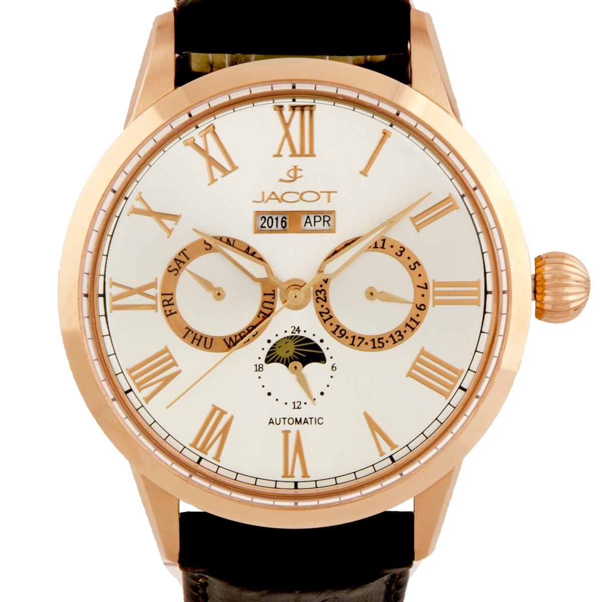 Jacot Automatic Bolivar Mens Master Calendar Watch | Property Room
