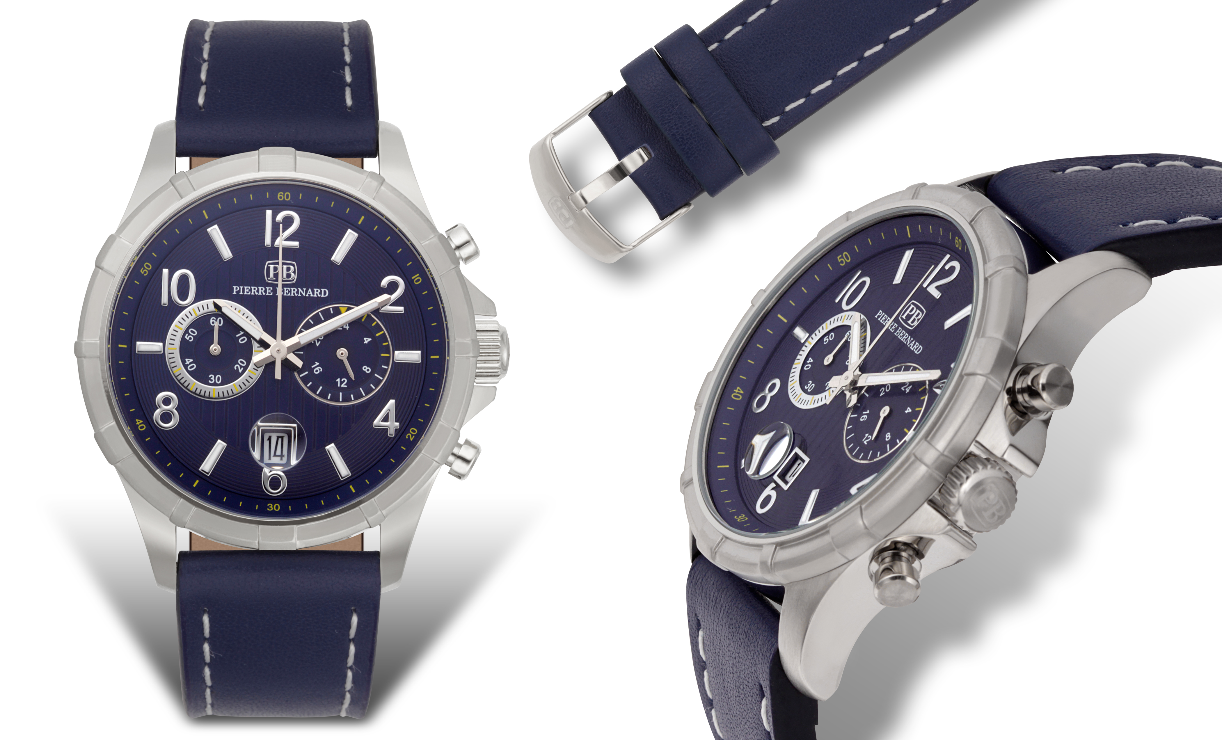 Pierre Bernard Arcturian Chronograph Men's Watch Multi-Layer Textured ...