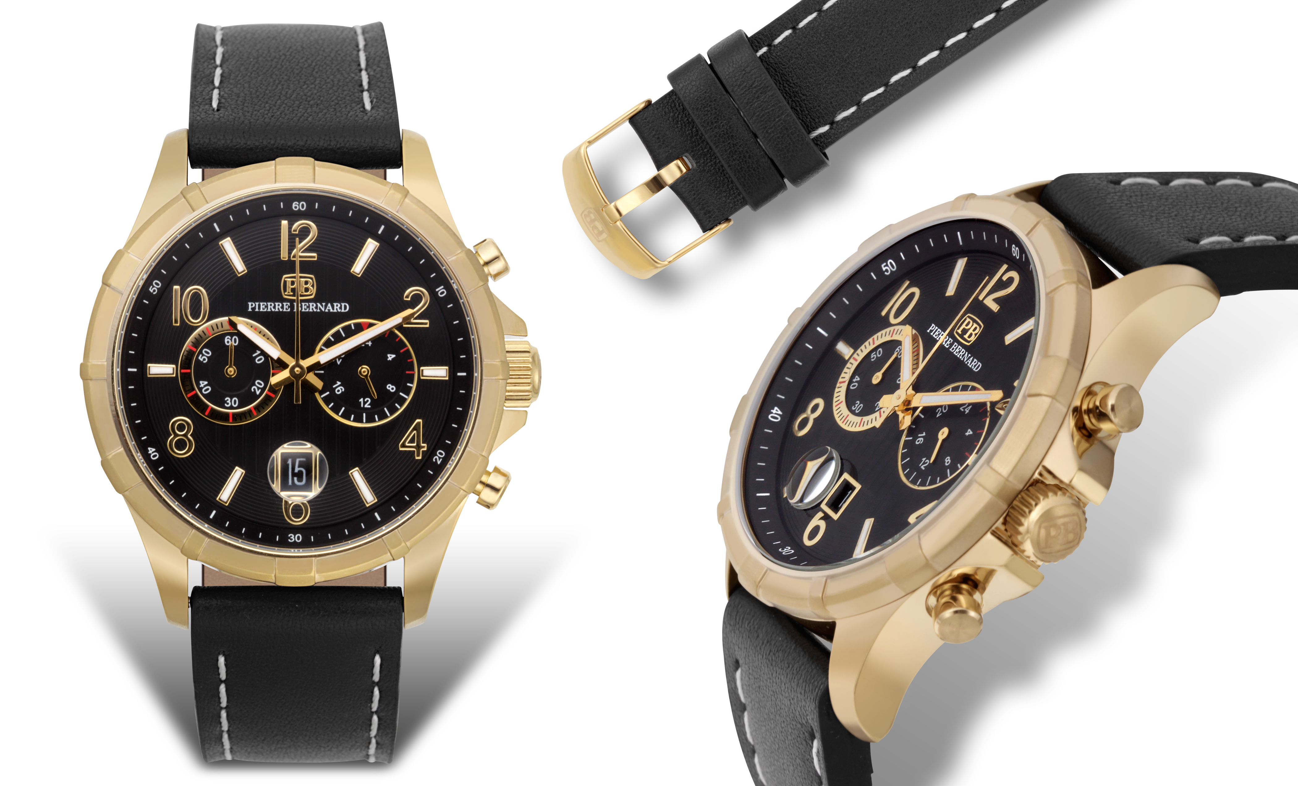 Pierre Bernard Arcturian Chronograph Men's Watch Multi-Layer Textured ...