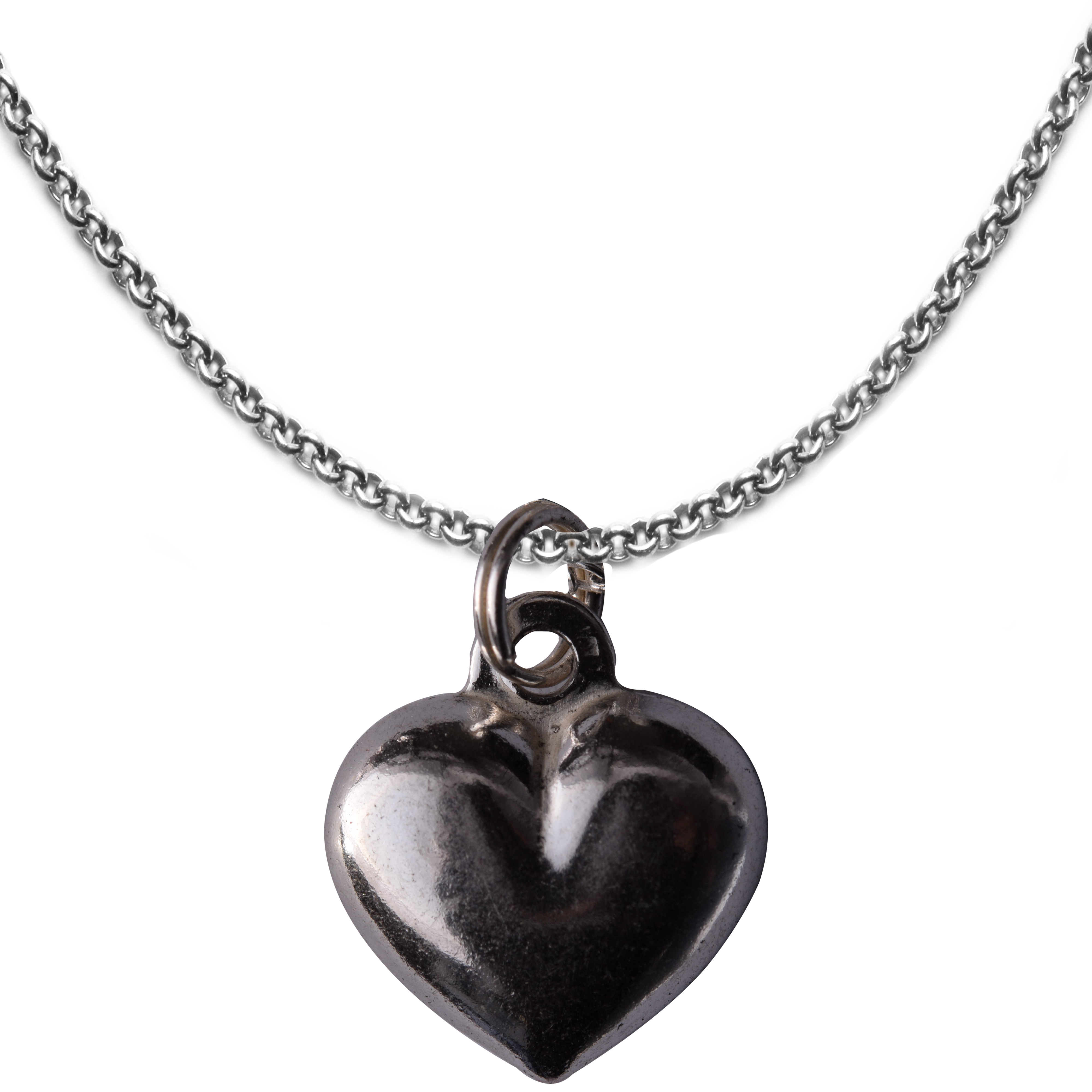 Sterling Silver Puffed Heart Pendant | Property Room