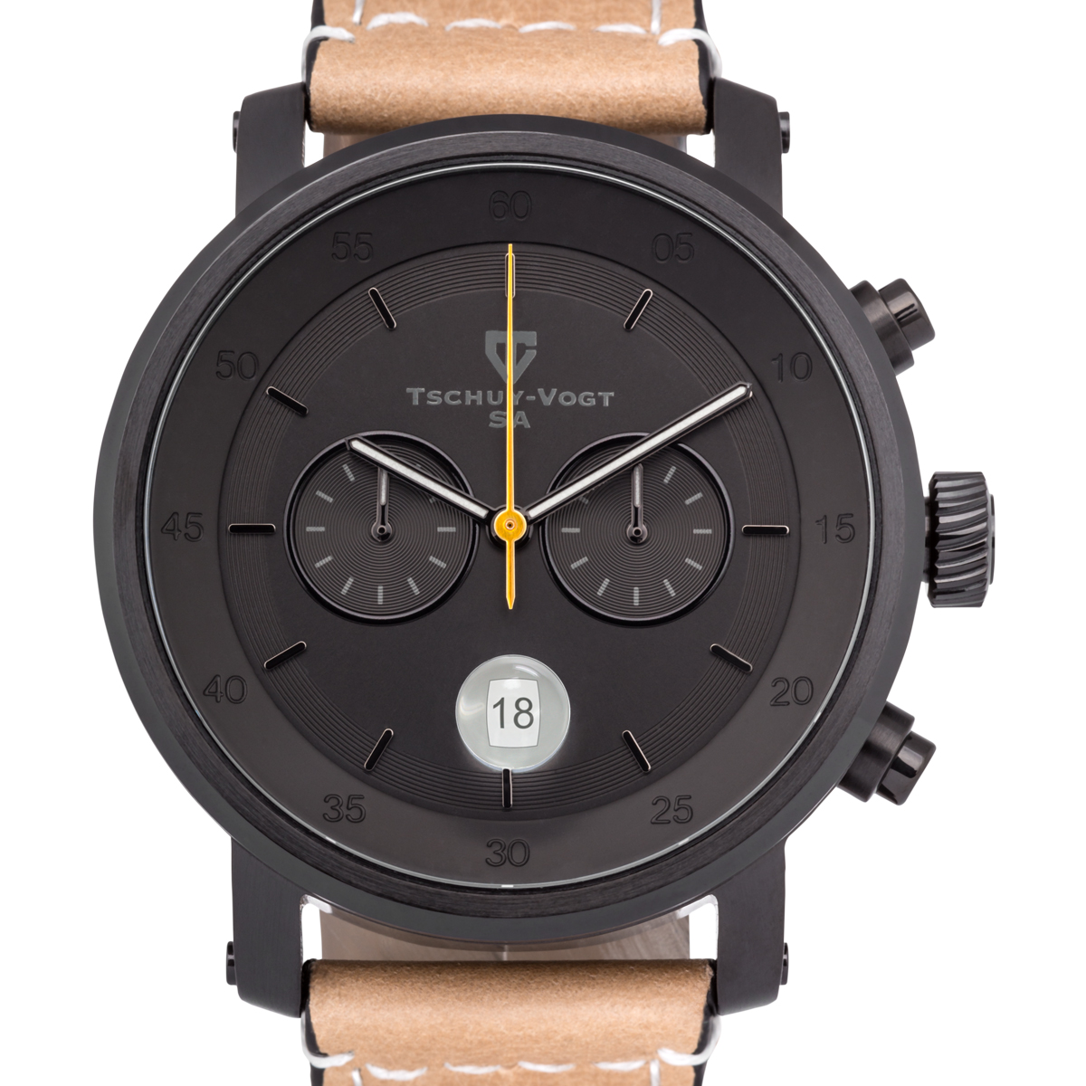 Tschuy-Vogt A20 Havoc Men's Swiss Chronograph Watch 44mm Case Sapphire ...