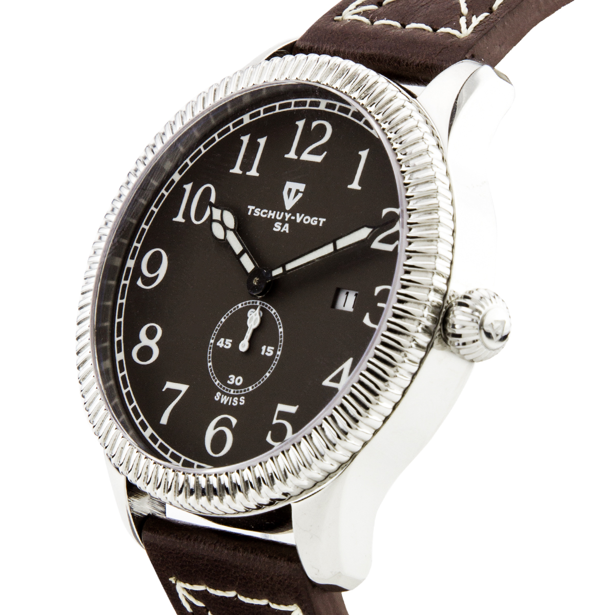 Tschuy-Vogt A24 Cavalier men's military design watch, Sapphire crystal ...