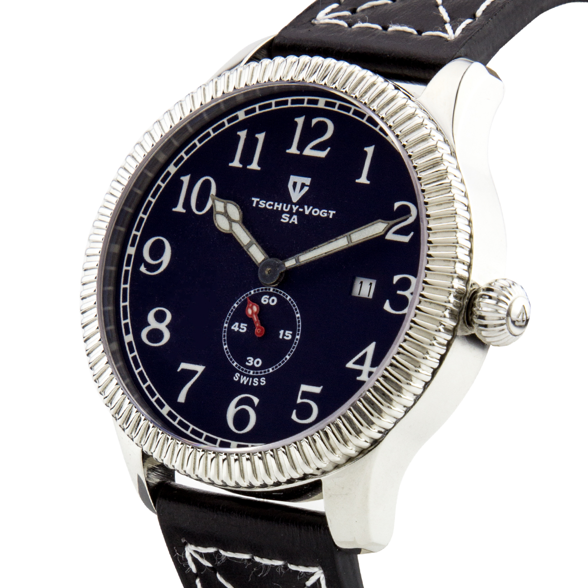 Tschuy-Vogt A24 Cavalier men's military design watch, Sapphire crystal ...